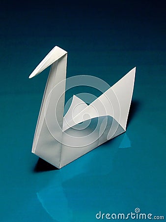 Cygne D'Origami Image stock - Image: 4293511