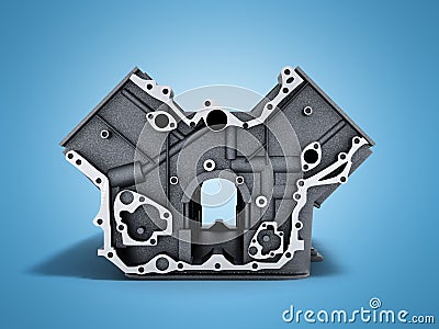 Cylinder Block From Car With V6 Engine 3d Render On A Blue Background ...