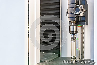 Cylindrical Metal Workpiece During Setup On High Technology And ...