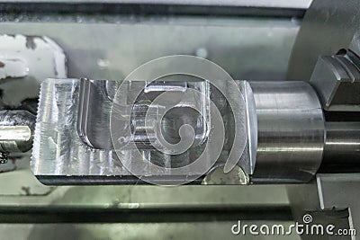 Cylindrical Workpiece Clamped In 4-th Axis Of Cnc Milling Machine After ...