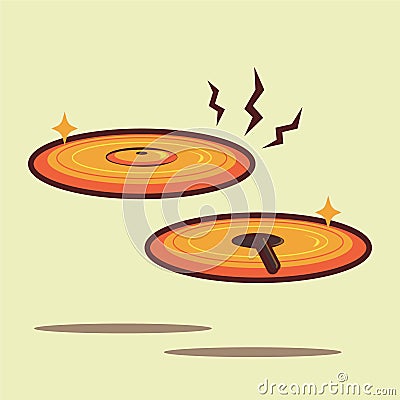 Cymbals Vector Illustration. Flat Cartoon | CartoonDealer.com #188190745