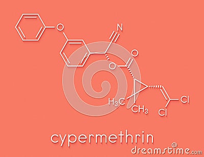 Cypermethrin Insecticide Molecule. Skeletal Formula. Stock Photography ...
