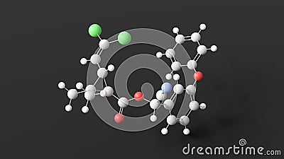 Cypermethrin Molecule, Molecular Structure, Insecticide, Ball And Stick ...