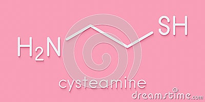Cysteamine Drug Molecule. Skeletal Formula. Stock Photo | CartoonDealer ...