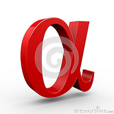 3d Alpha Symbol Stock Illustration | CartoonDealer.com #50198521