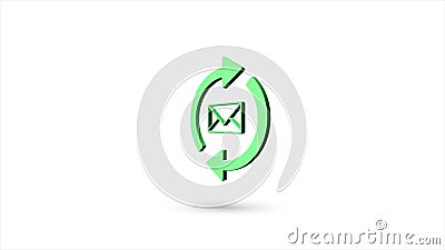 3d Animated Flat Outgoing and Incoming Message Icon with Shadow ...