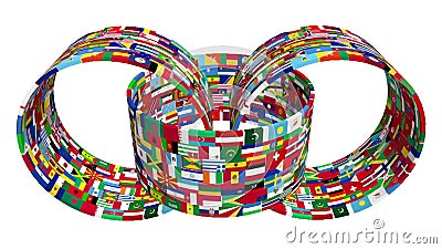 3D Animated Rotating Flags of All Countries of the World. Stock Footage ...