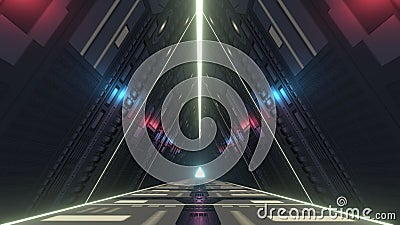 Animated Corridor. Doors with Green Screen and Alpha Matte 4K Stock ...