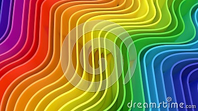 3d Animated Wavy Background Loop with Linear Rainbow Colors Close View ...