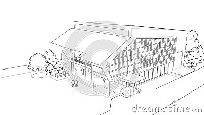 3D Looped Animation of Building Project Stock Video - Video of ...