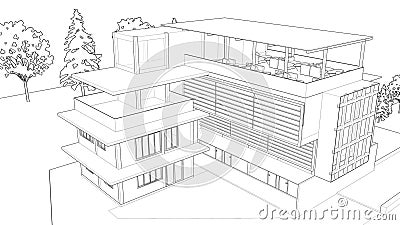 3D Looped Animation of Building Project Stock Footage - Video of ...