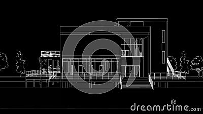 3D Looped Animation of Building Project Stock Video - Video of modern ...