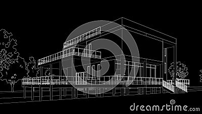 3D Looped Animation of Building Project Stock Footage - Video of ...