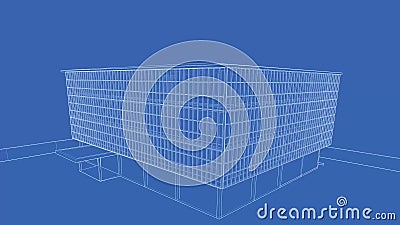 3D Looped Animation of Building Project Stock Footage - Video of ...