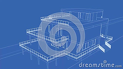 3D Looped Animation of Building Project Stock Video - Video of model ...