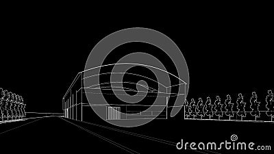 3D Looped Animation of Building Project Stock Video - Video of outdoor ...