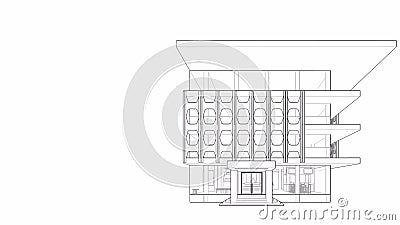 3D Looped Animation of Building Project Stock Footage - Video of module ...