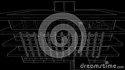 3D Looped Animation of Building Project Stock Video - Video of module ...