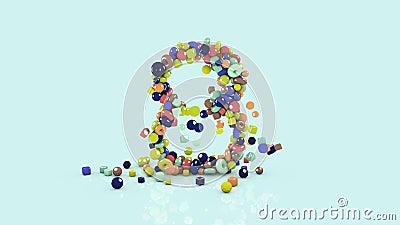 3D Animation from Colored Objects, Number Animated Number Eight, from ...