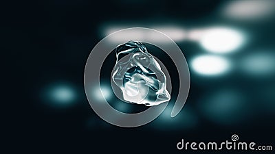 3D Animation of Flying Drop of Water in CGI Enviroment Stock Footage ...