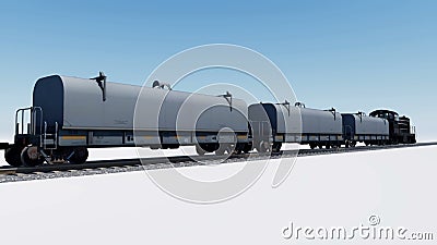 3D Animation of Freight Cargo Train Passing by Stock Footage - Video of ...