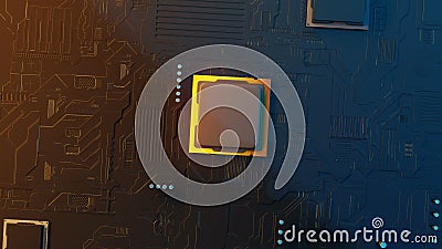 3d Animation of a Futuristic Circuit Board with Surface Mount ...