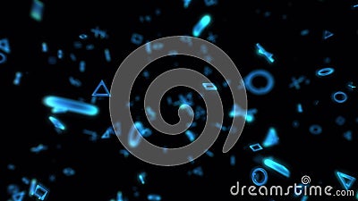 3D Animation. Gamepad Symbols Background. Animated Symbol In Black ...