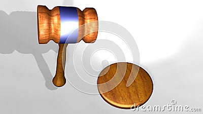 3D Animation of a Judges Gavel Stock Footage - Video of judgement ...