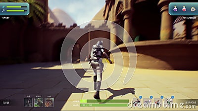 3D Animation of Modern PC Team Game on Computer Screen Stock Video ...