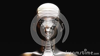 3D Animation of a Morphing Face Stock Video - Video of female, body ...