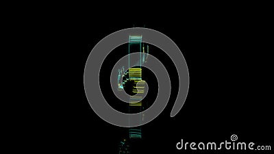 3D Animation Rendering, Guitar Model on a Black Background Stock ...