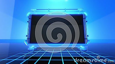 3d Animation, 3D Screen with Grid Background Stock Video - Video of ...