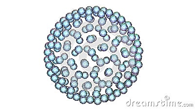 3d Animation. a Sphere of Small Blue Balls. Stock Footage - Video of ...