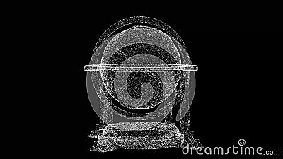 3D Antique School Globe Rotates on Black Background. Object Made of ...