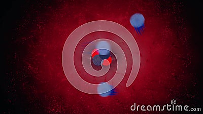 3D Atom Floating in an Energy Field and Electrons Orbiting Around Stock ...