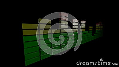 3d Audio Level Equalizer Reflection Stock Video - Video of audio ...