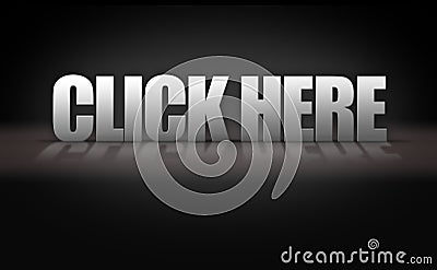 3D Click Here Text On Black Background Stock Image | CartoonDealer.com ...
