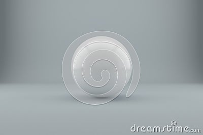 3d Close-up Rendering Of White Sphere On White Background Royalty-Free ...
