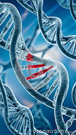 3D DNA Strand With Abnormal Mutations Stock Image | CartoonDealer.com ...