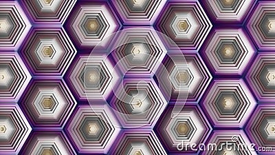 Multiple Three Dimensional Hexagon Shapes Animated Background Stock ...