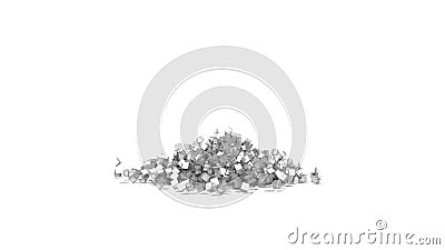 3D Falling Cubes - on White Background Stock Footage - Video of chaos ...