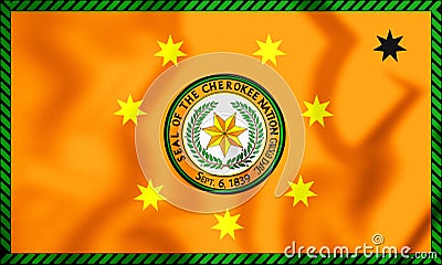 3D Flag Of Cherokee Nation. Royalty-Free Stock Photography ...