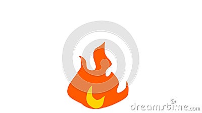 2D Flame Cartoon Animation. Hand-drawn Frame-by-frame Motion Smoke ...