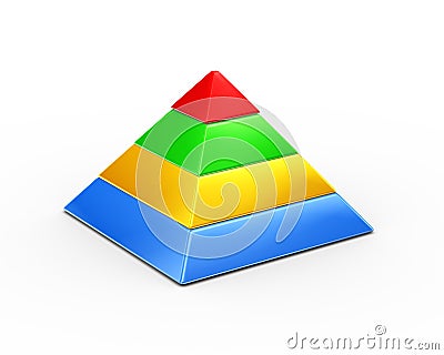 3d Four Layer Color Segment Pyramid Stock Illustration - Image: 53185506