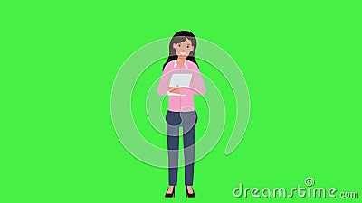 Girl Taking Notes Green Screen Stock Footage - Video of human, poses ...