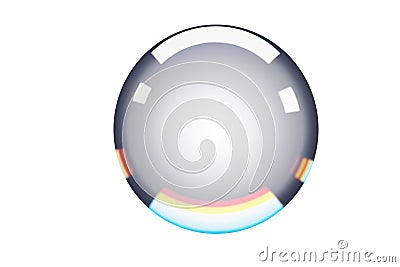 3D Glass Ball With Prism Light Refraction Royalty-Free Stock ...