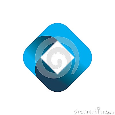 3d Gradient Blue Color Shape Diamond Logo Desugn Royalty-Free Stock ...
