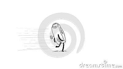 Hand Drawn Animation - Fast Running Clock Stock Video - Video of clock ...