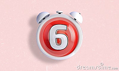 3D Illustration Of A Clock Style Counter And Stopwatch In White Color ...