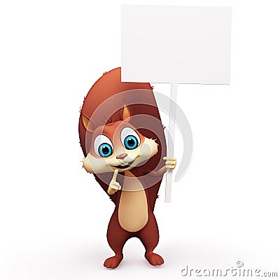 Happy Squirrel Holding Sign Royalty Free Stock Photography - Image ...